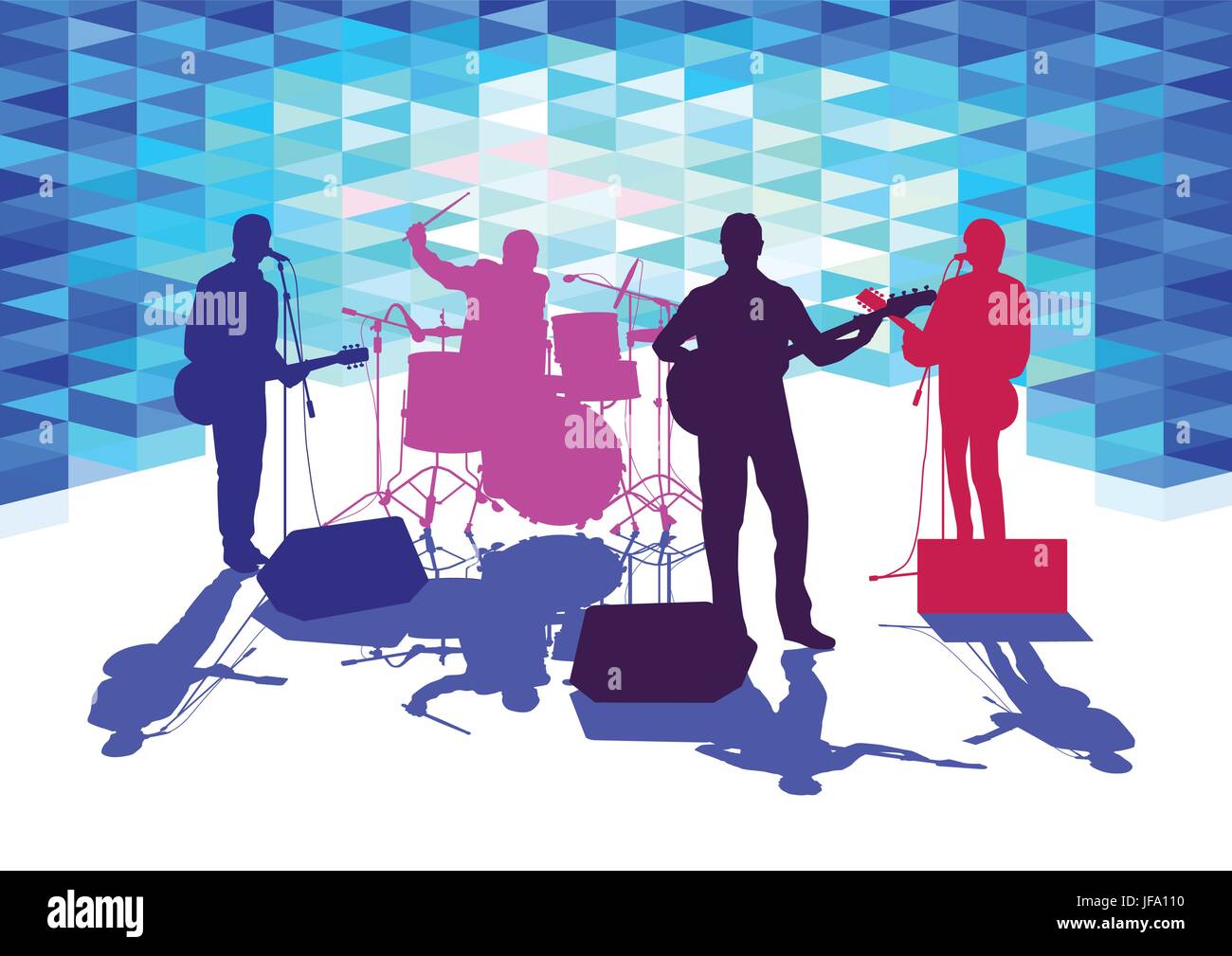 Performance band rock festival Stock Vector Images - Alamy