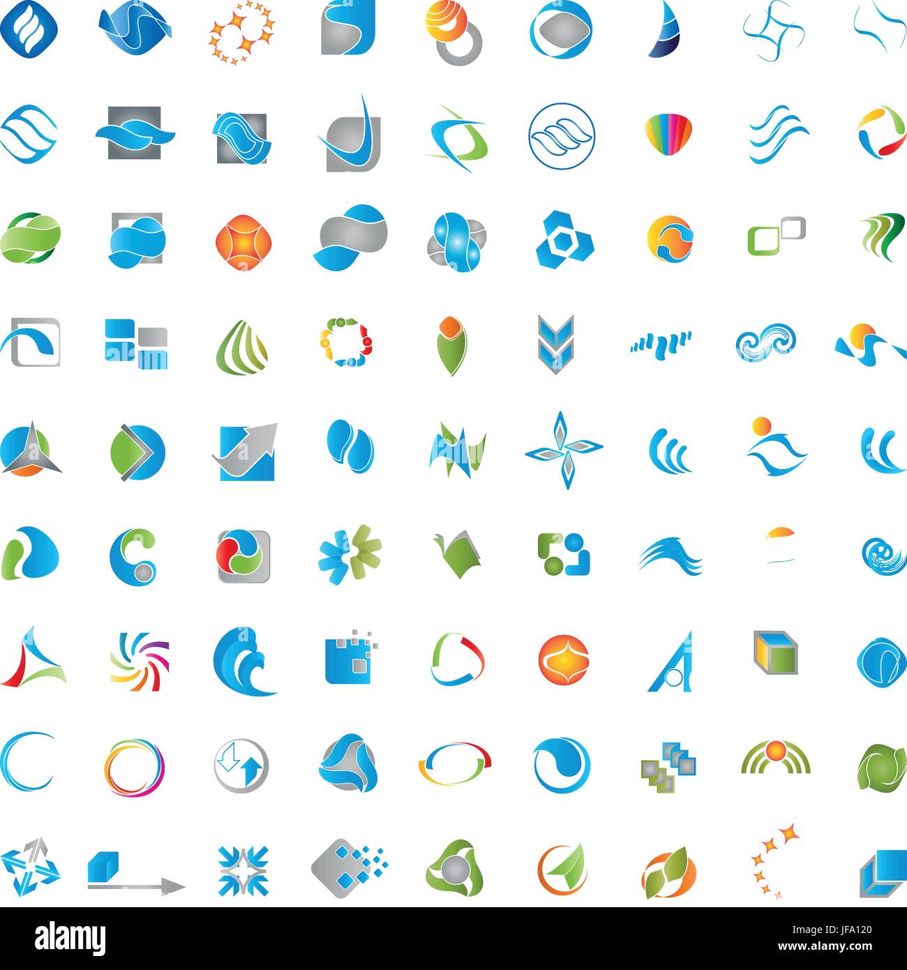 large logos collection,creative logo set 1 Stock Vector Image & Art - Alamy