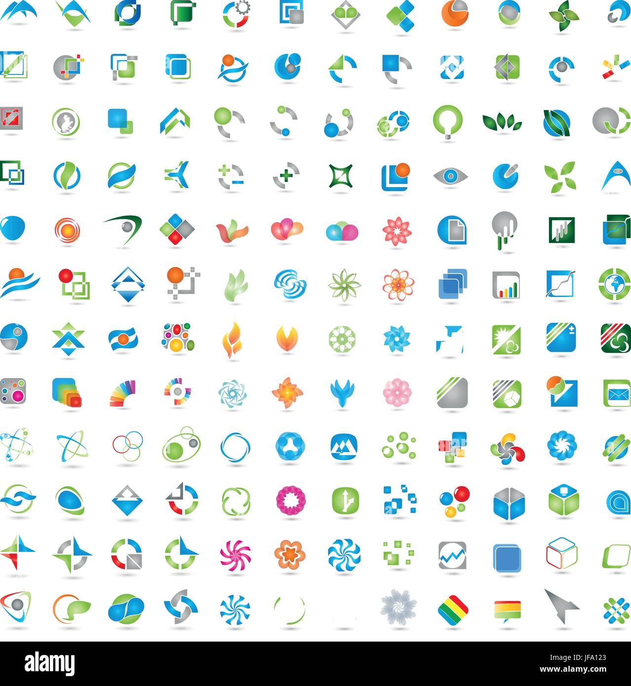 large logos collection,creative logo set 3 Stock Vector Image & Art - Alamy