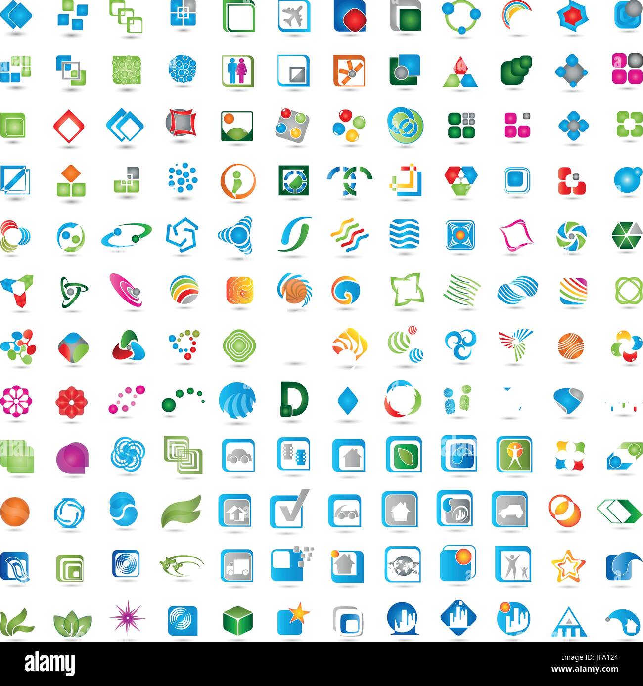 large logos collection,creative logo set 4 Stock Vector Image & Art - Alamy