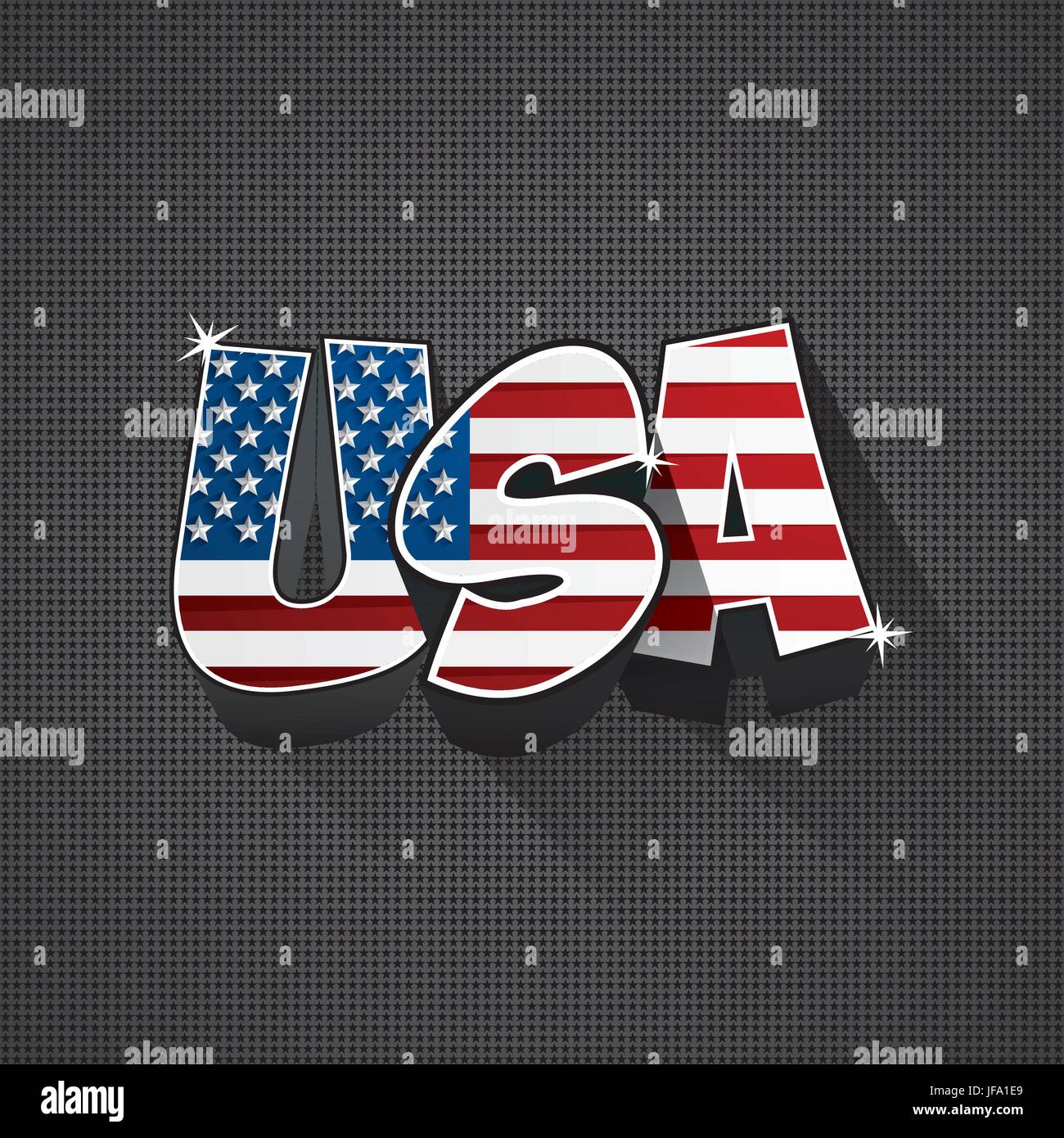 Usa flag text Stock Vector Image & Art - Alamy