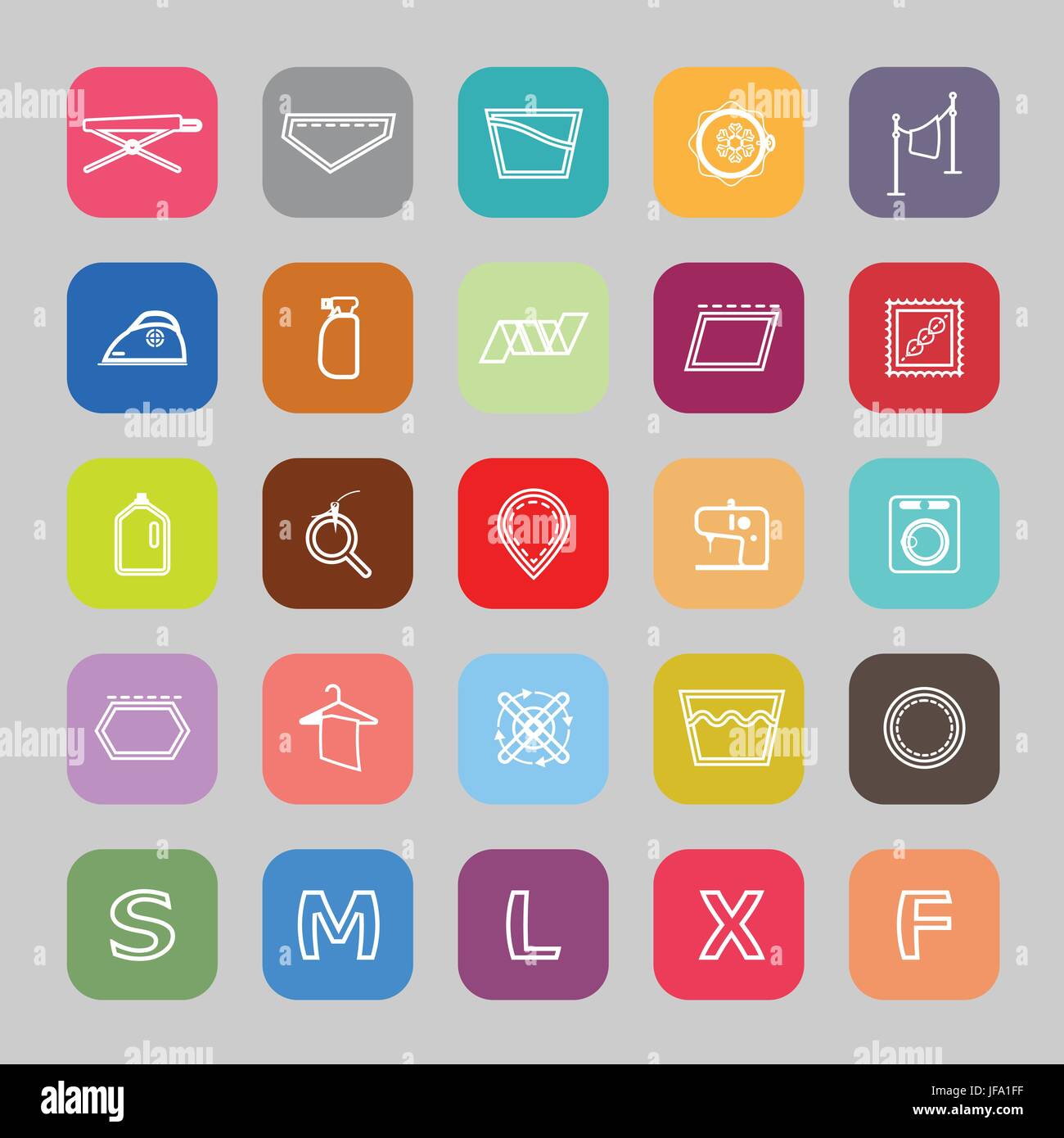 Cloth care sign symbol icons hi-res stock photography and images - Alamy