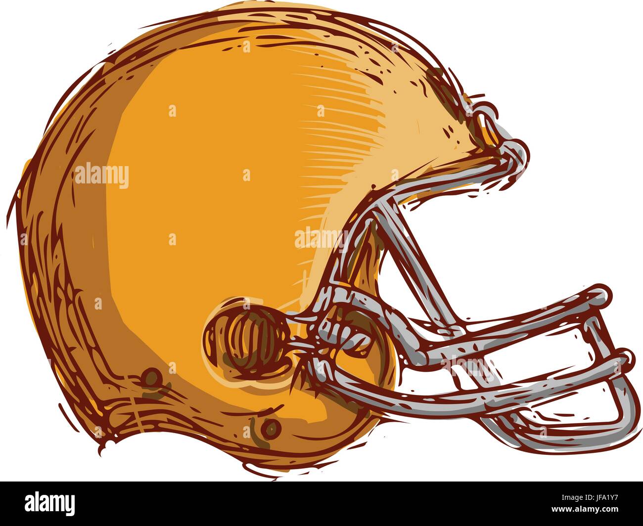 American Football Helmet Drawing Stock Vector Image & Art - Alamy