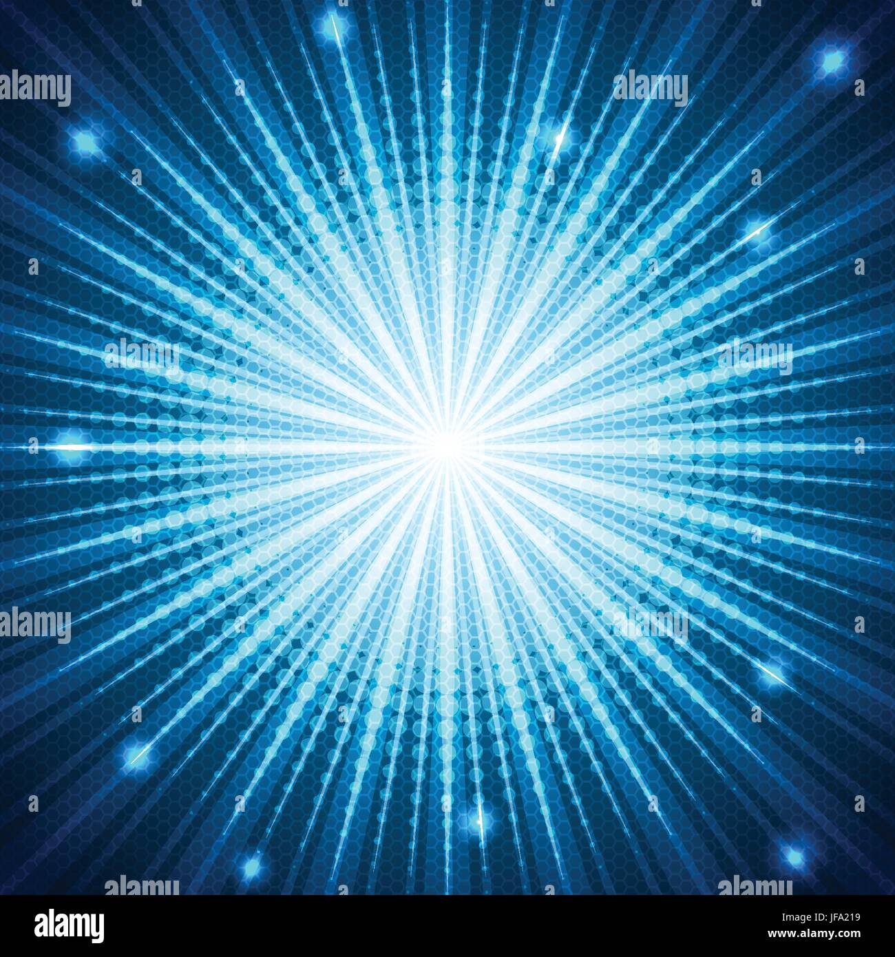 Bursting blue halftone background Stock Vector Image & Art - Alamy