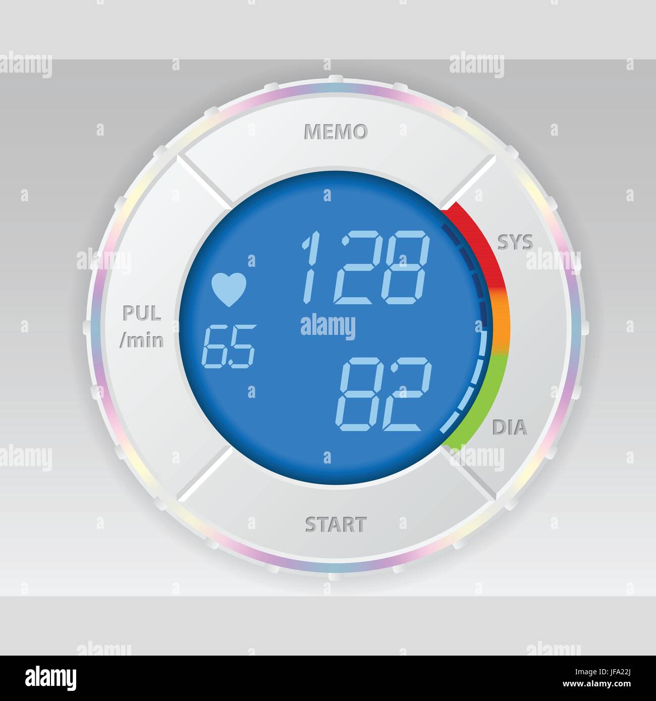 Blood pressure medical digital display Stock Vector Images - Alamy