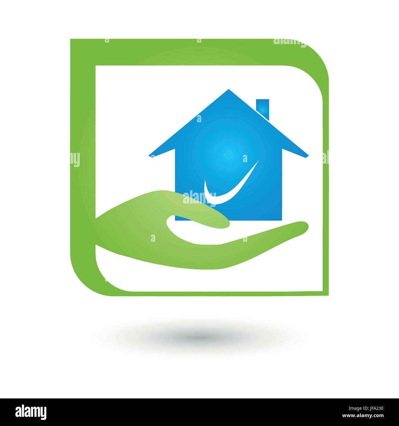 hand and house logo real estate Stock Vector Image & Art - Alamy