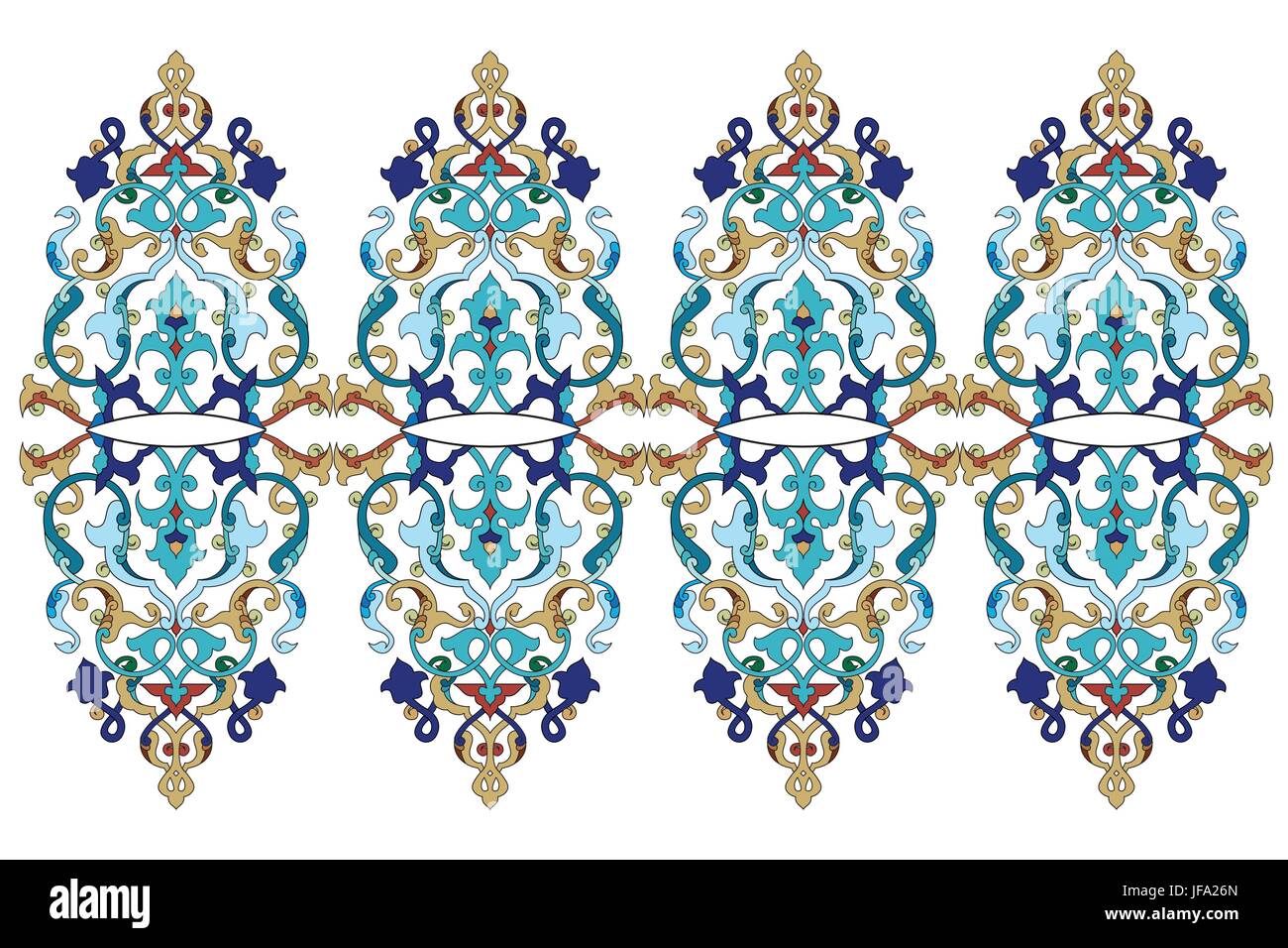 Antique Ottoman borders and frames series forty two Stock Vector Image ...