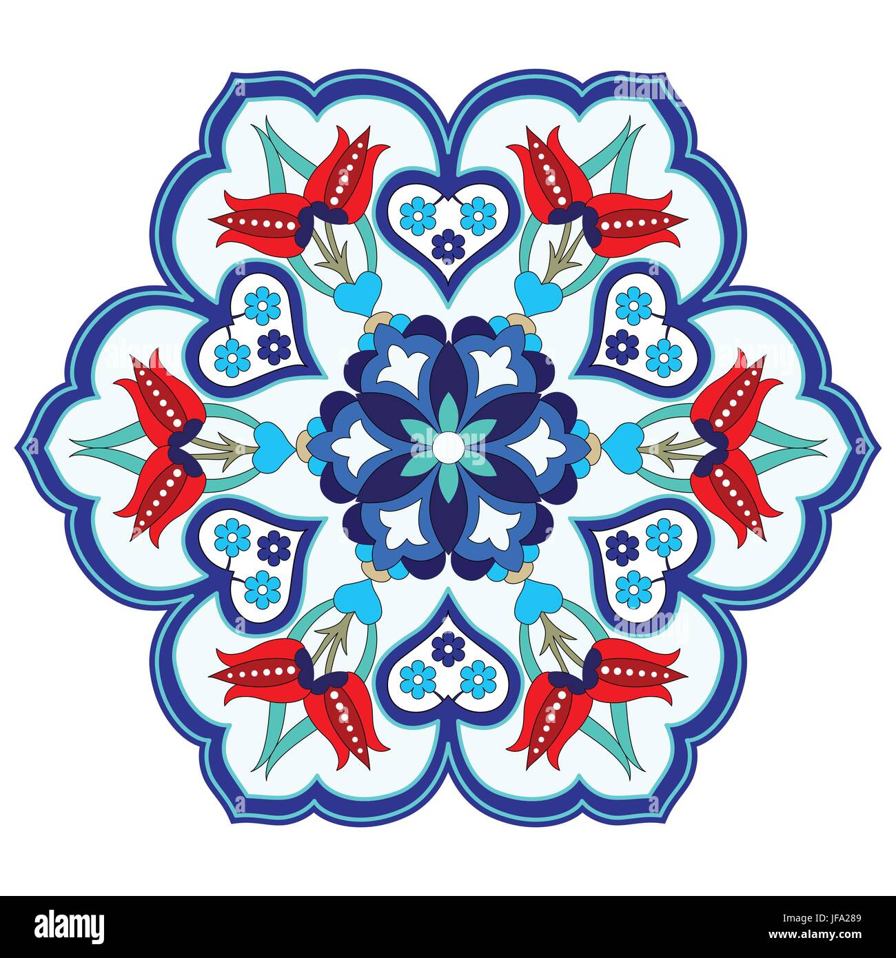 Antique ottoman turkish pattern vector design four Stock Vector Image ...