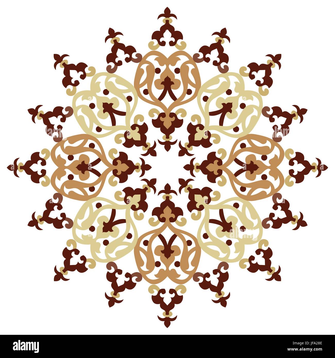 Antique ottoman turkish pattern vector design one Stock Vector Image ...