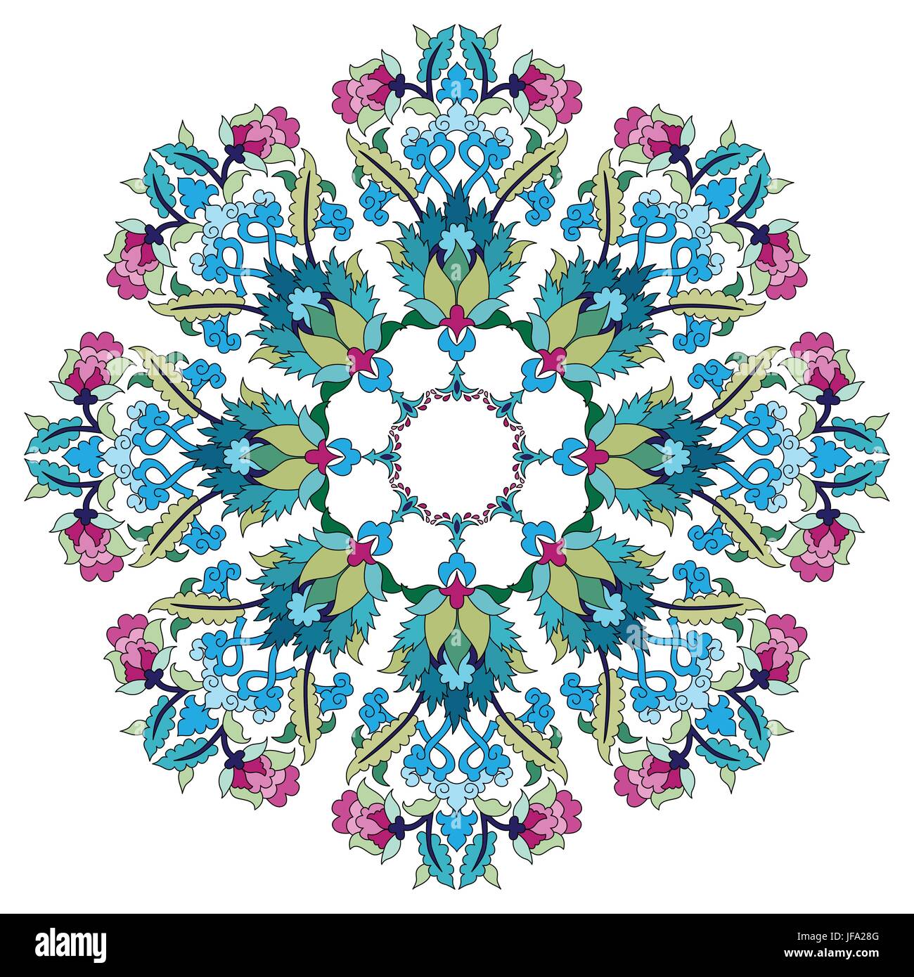 Antique ottoman turkish pattern vector design seventeen Stock Vector ...