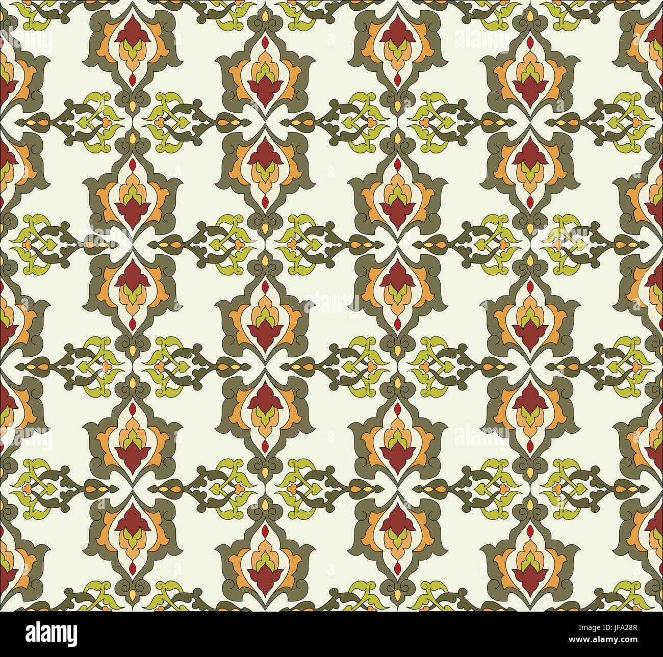 Antique ottoman turkish pattern vector design thirty two Stock Vector ...