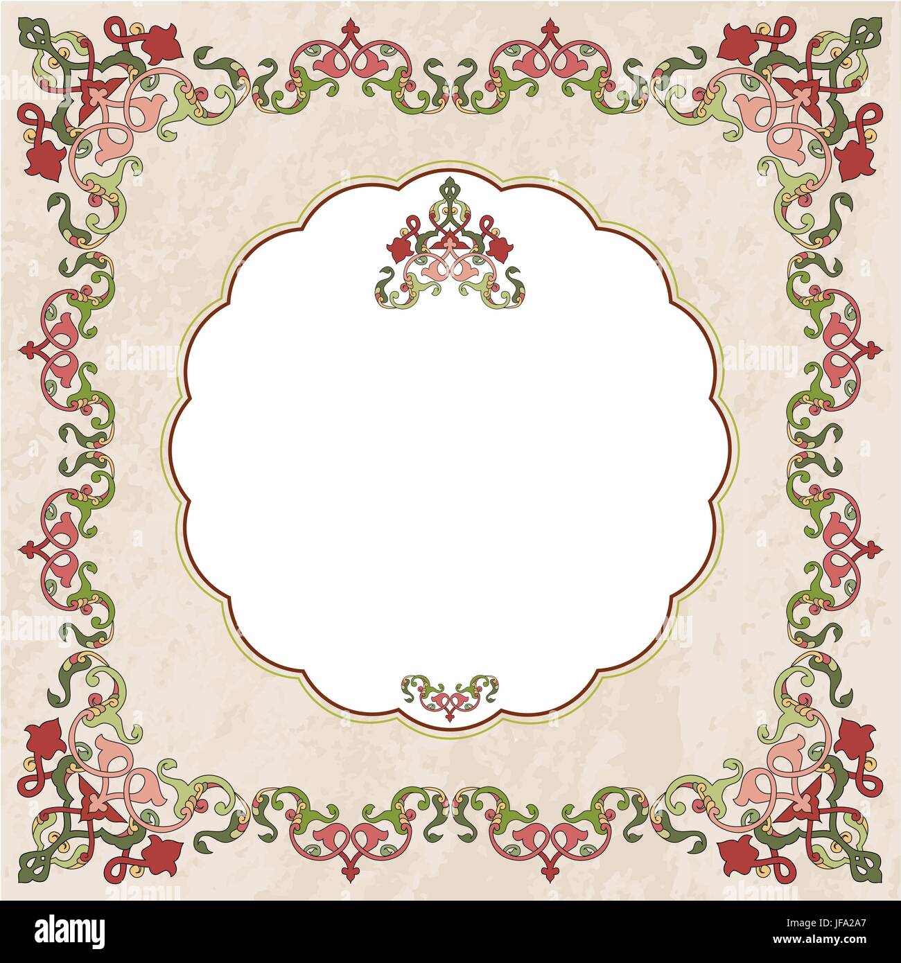 Antique Ottoman borders and frames series fifty two Stock Vector Image ...