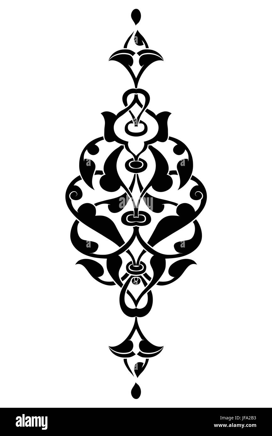 Antique ottoman turkish vector design seven Stock Vector Image & Art ...