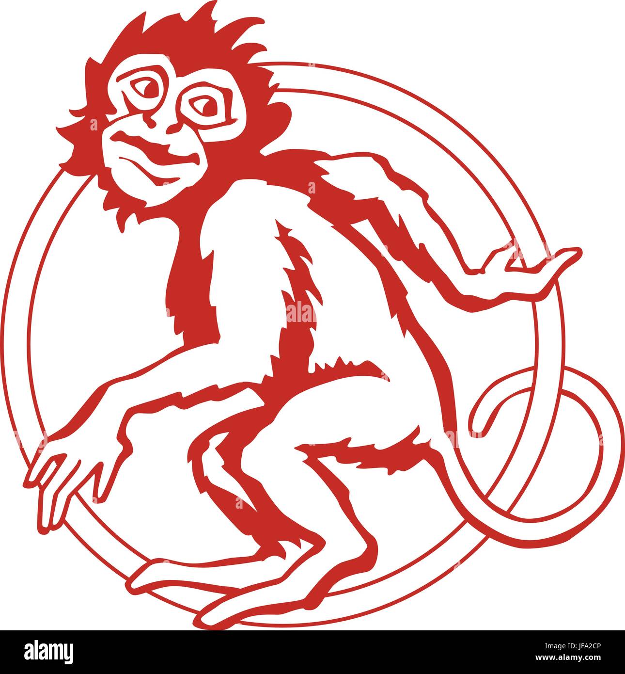 Circus Monkey Drawing