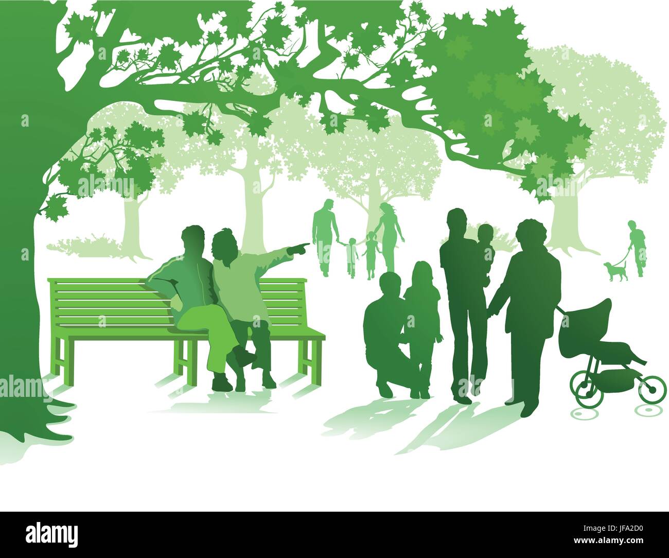 Stadtpark park Stock Vector Images - Alamy