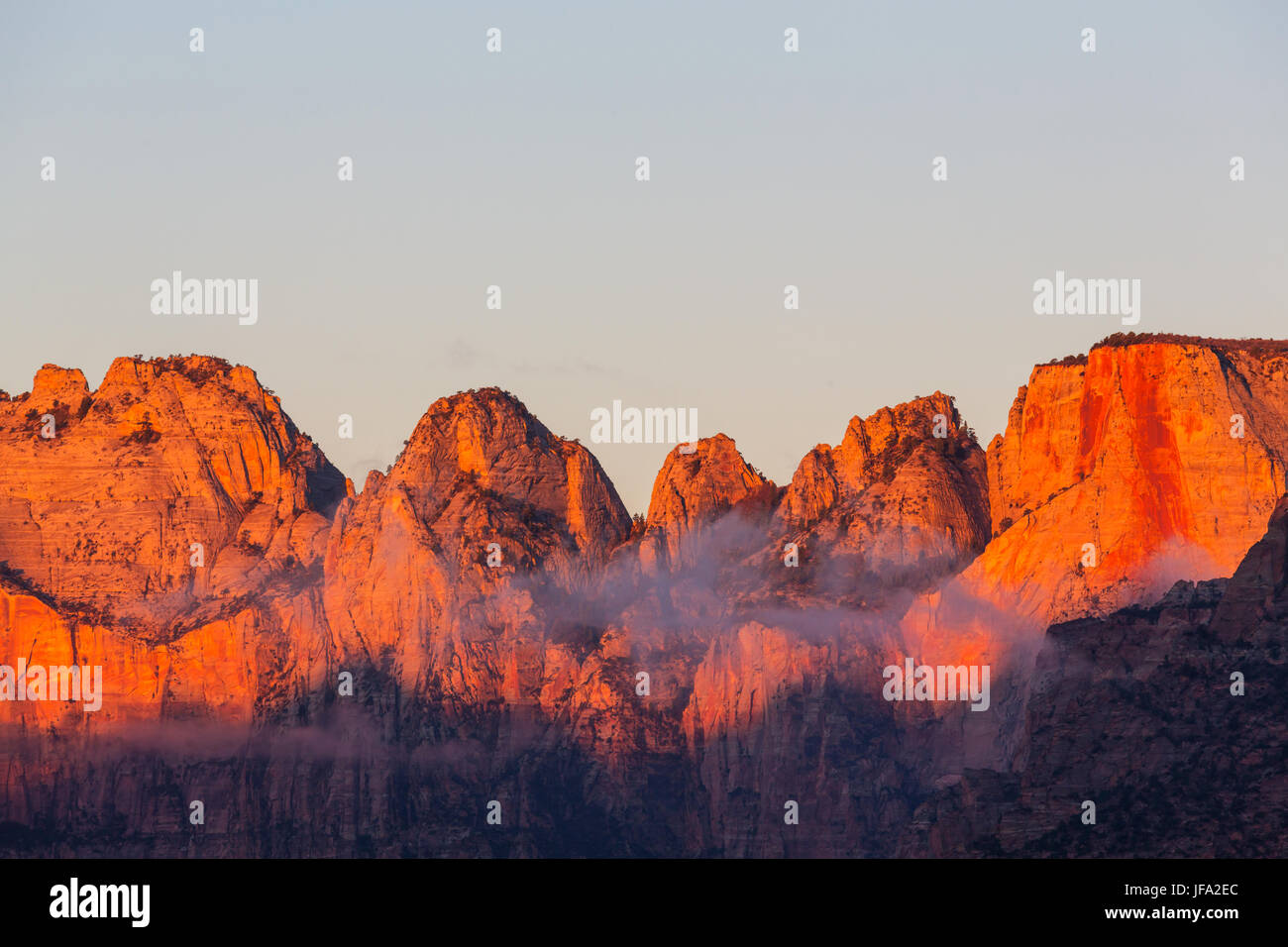 Zion at sunset Stock Photo - Alamy