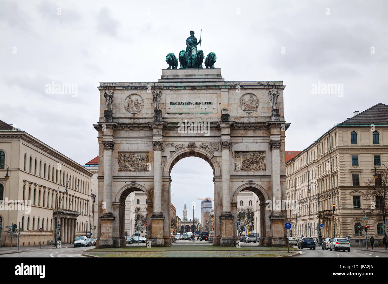 Victory Gate triumphal arch (Siegestor Stock Photo - Alamy