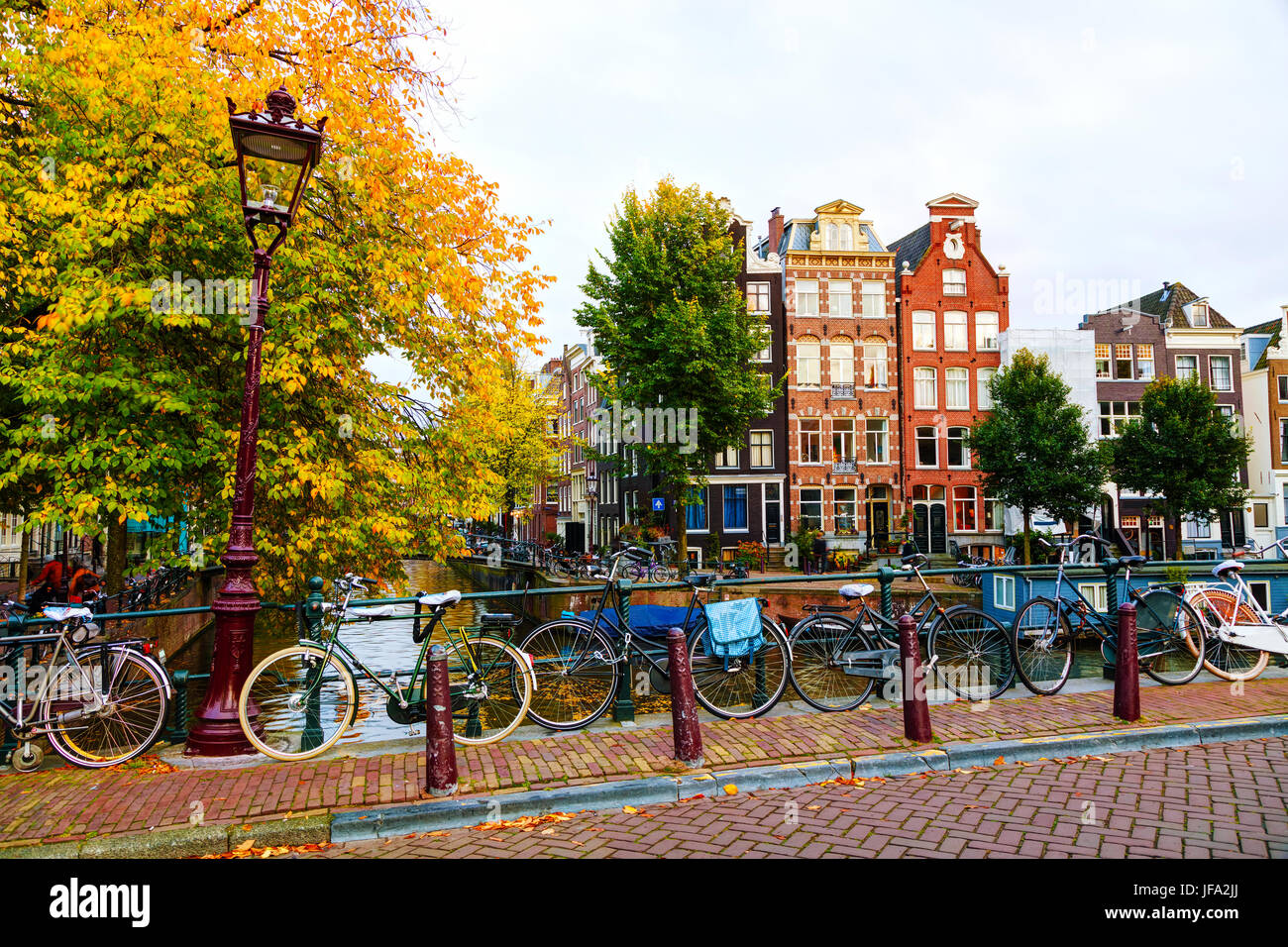 Amsterdam city view with canals Stock Photo - Alamy
