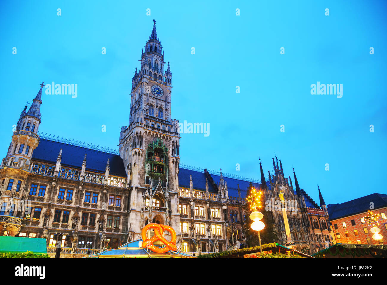 Overview of Marienplatz in Munich Stock Photo - Alamy