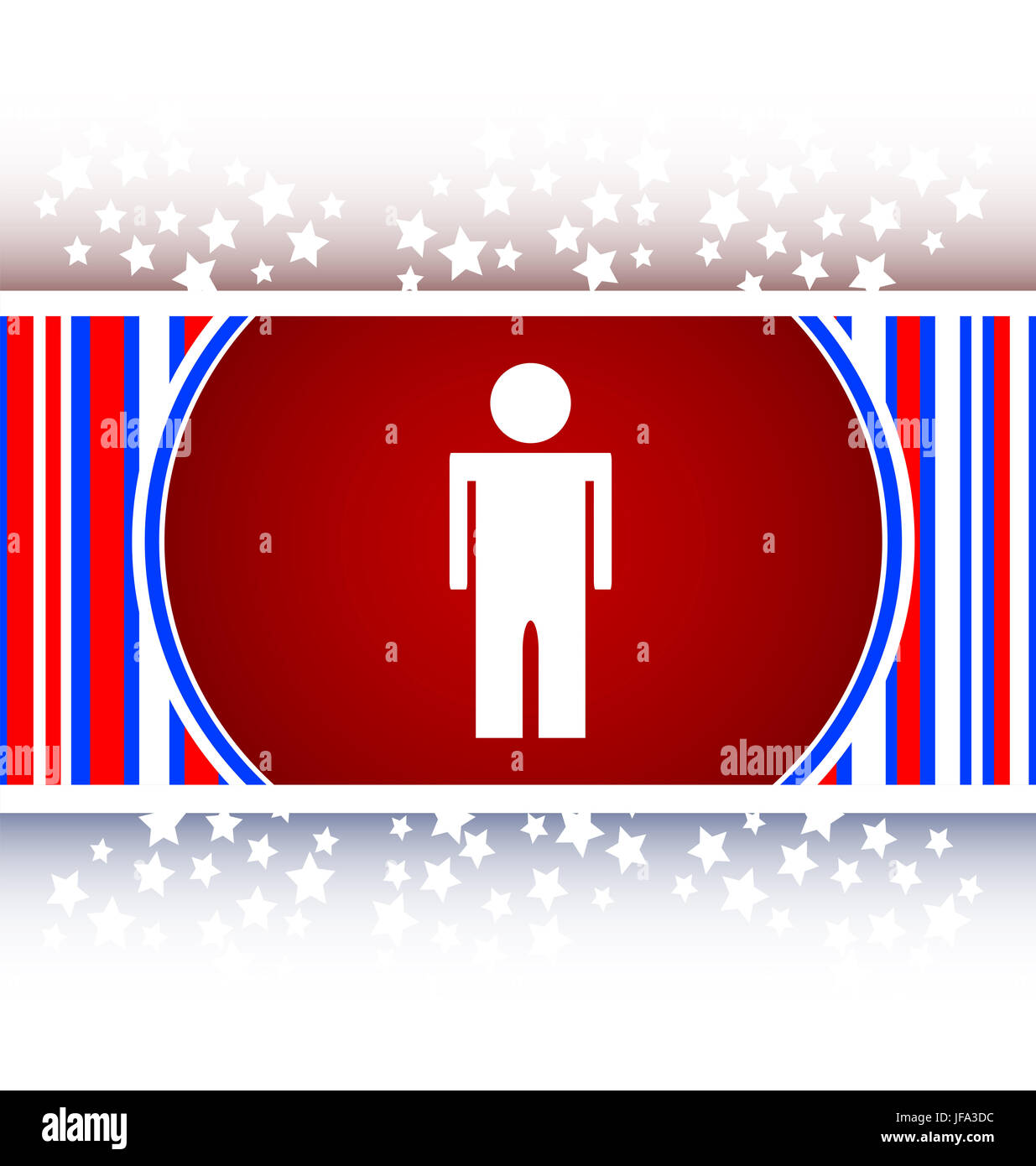 icon button with man inside Stock Photo - Alamy