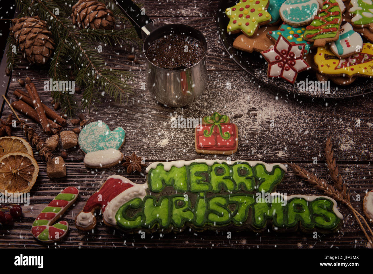 Different ginger cookies Stock Photo - Alamy