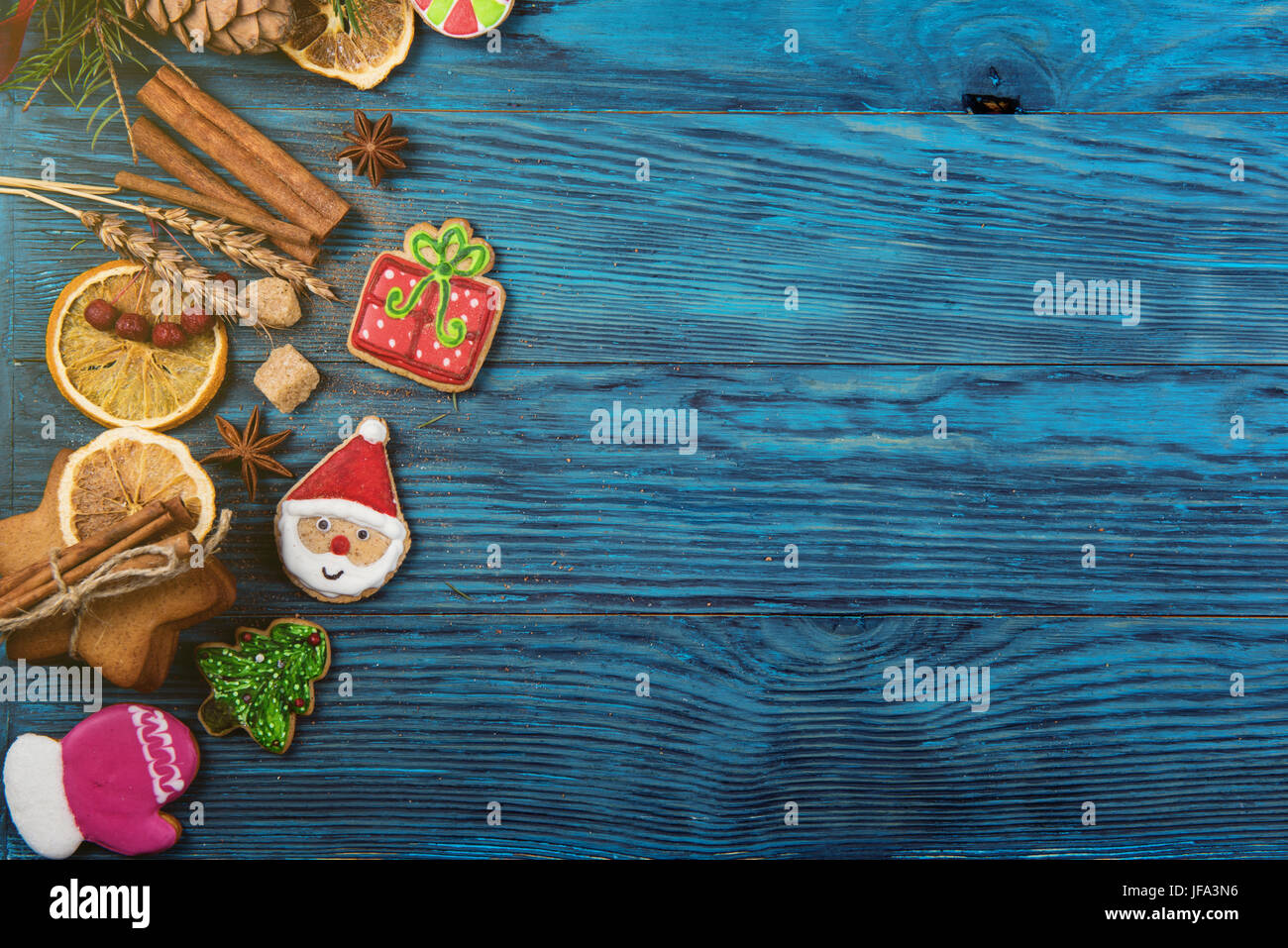 Different ginger cookies Stock Photo - Alamy