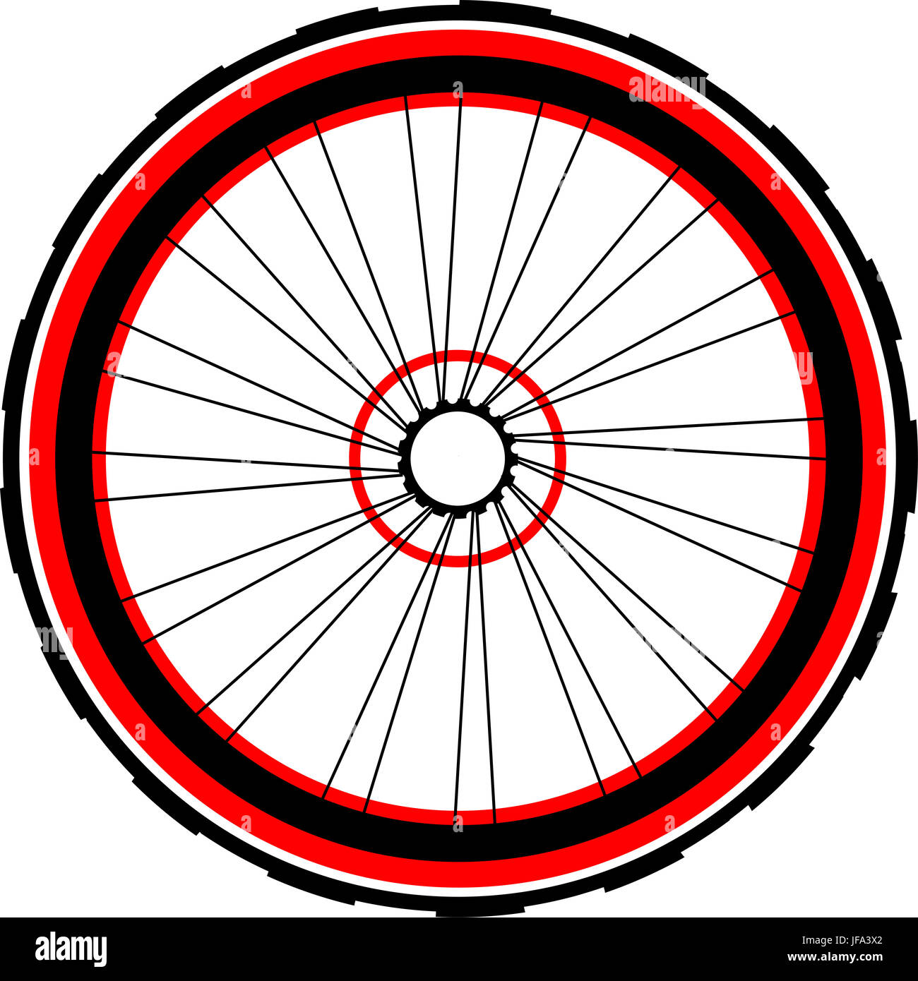 Bicycle wheel isolated on white Stock Photo - Alamy