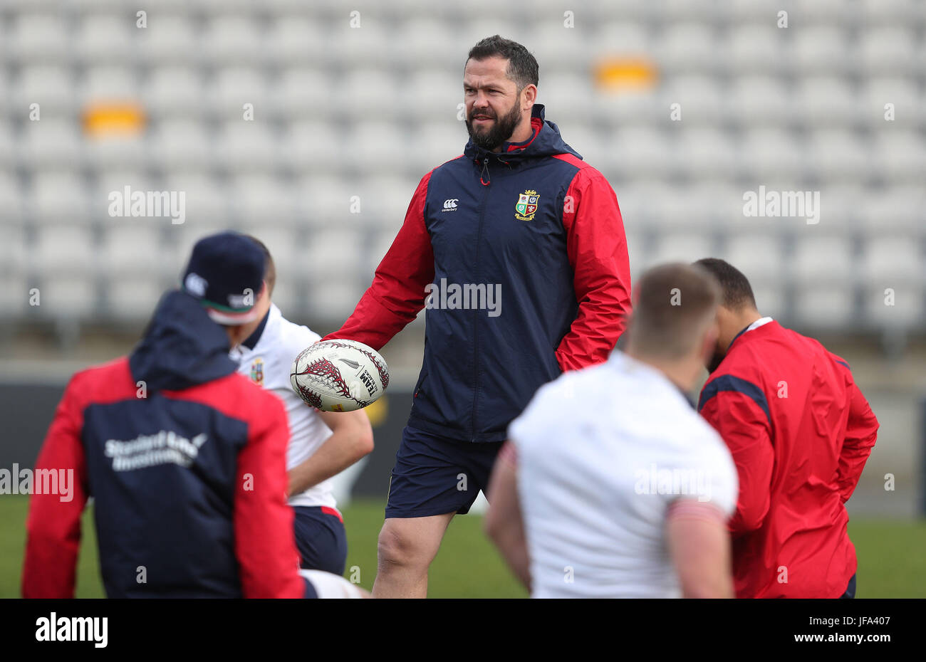 British and Irish Lions coach Andy Farrell during the captain's run at ...
