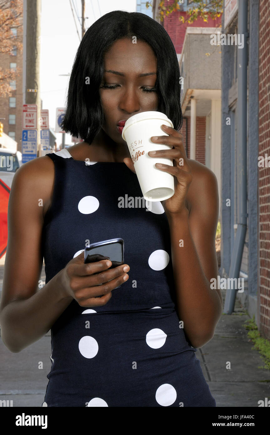 Black girl out drinking hi-res stock photography and images - Alamy