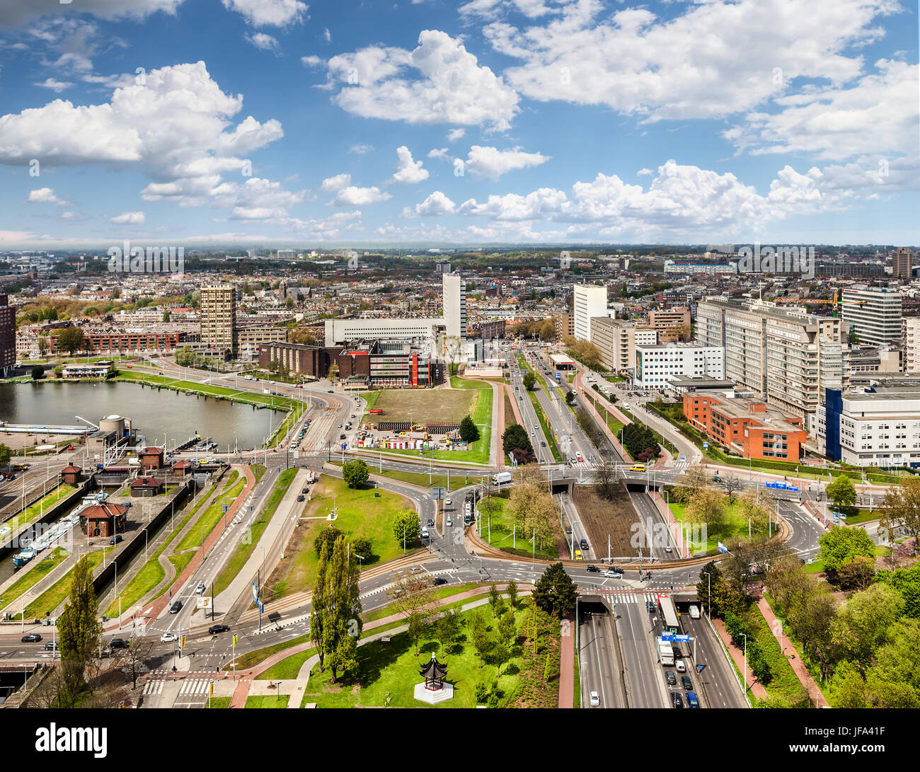 Rotterdam aerial view of the city hi-res stock photography and images ...