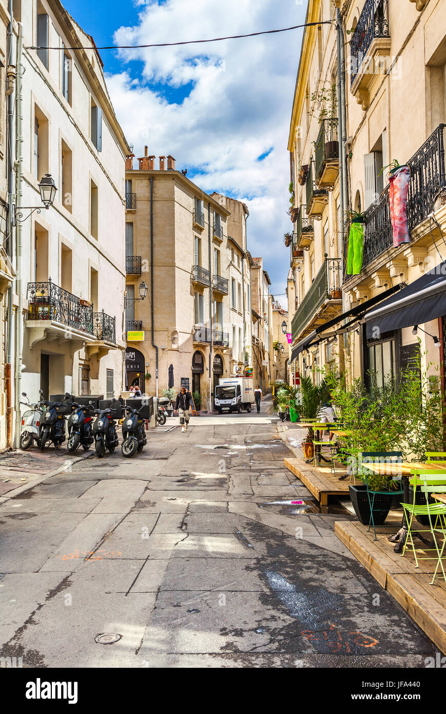 Street of Montpellier in France Stock Photo - Alamy