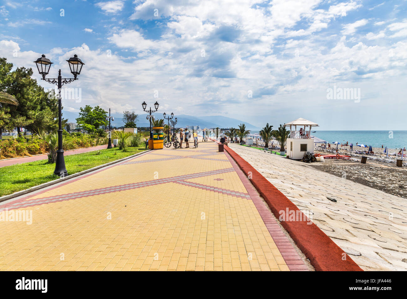 Embankment in Adler, Russia Stock Photo - Alamy