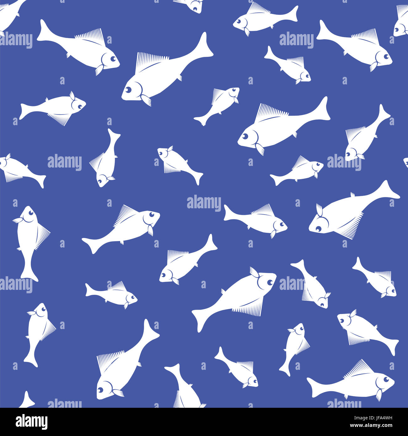 Fresh Fish Seamless Pattern Stock Photo - Alamy