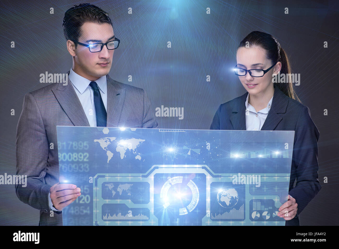 Two people discussing it strategy Stock Photo - Alamy