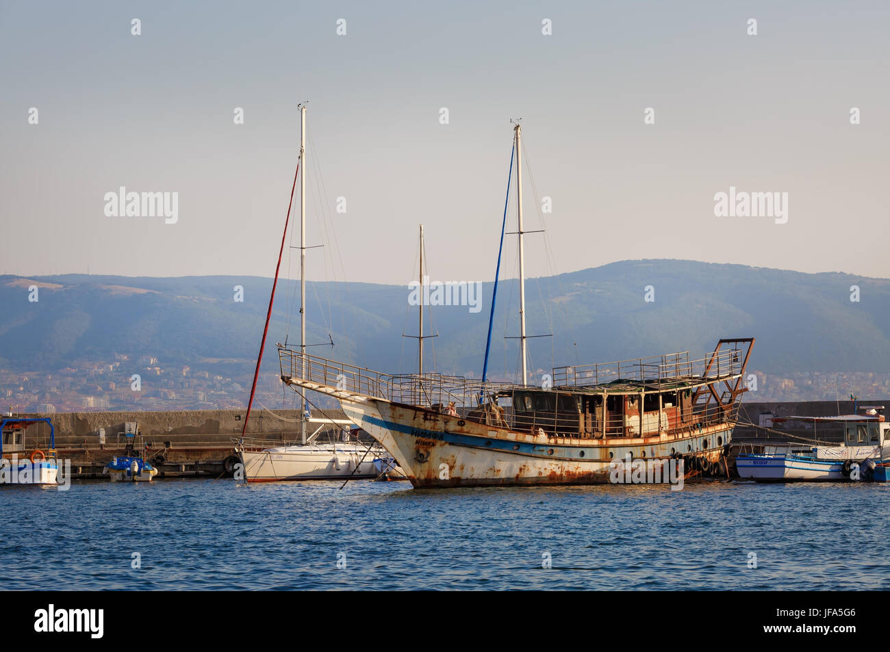 Old rusty ship Stock Photo - Alamy