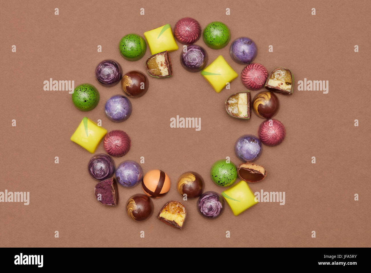 Assorted chocolate candies Stock Photo - Alamy