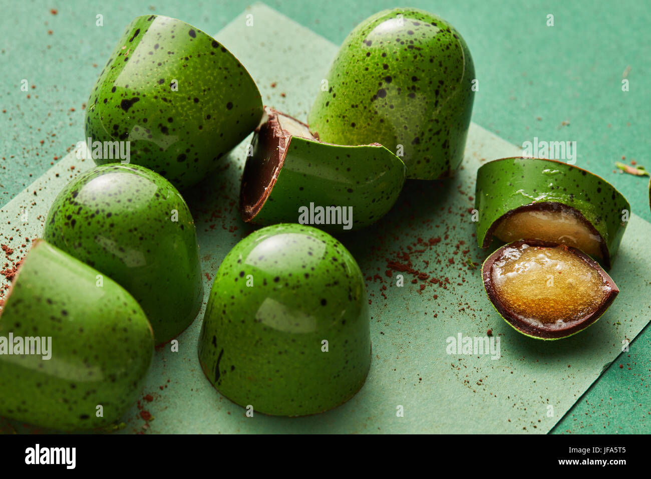 green candy with jelly Stock Photo - Alamy