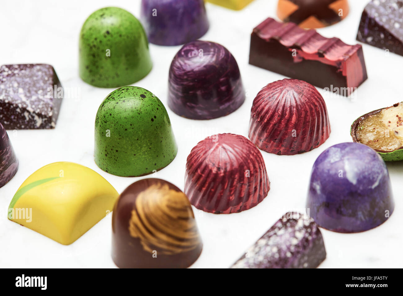 Assorted chocolate candies Stock Photo - Alamy