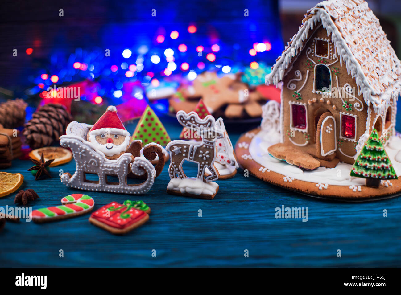 Different ginger cookies Stock Photo - Alamy