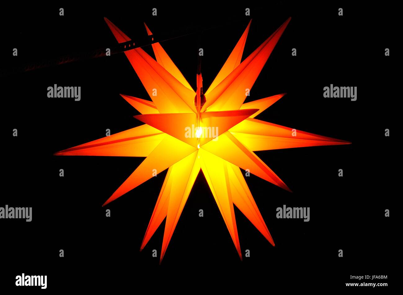 Illuminated star at night Stock Photo - Alamy
