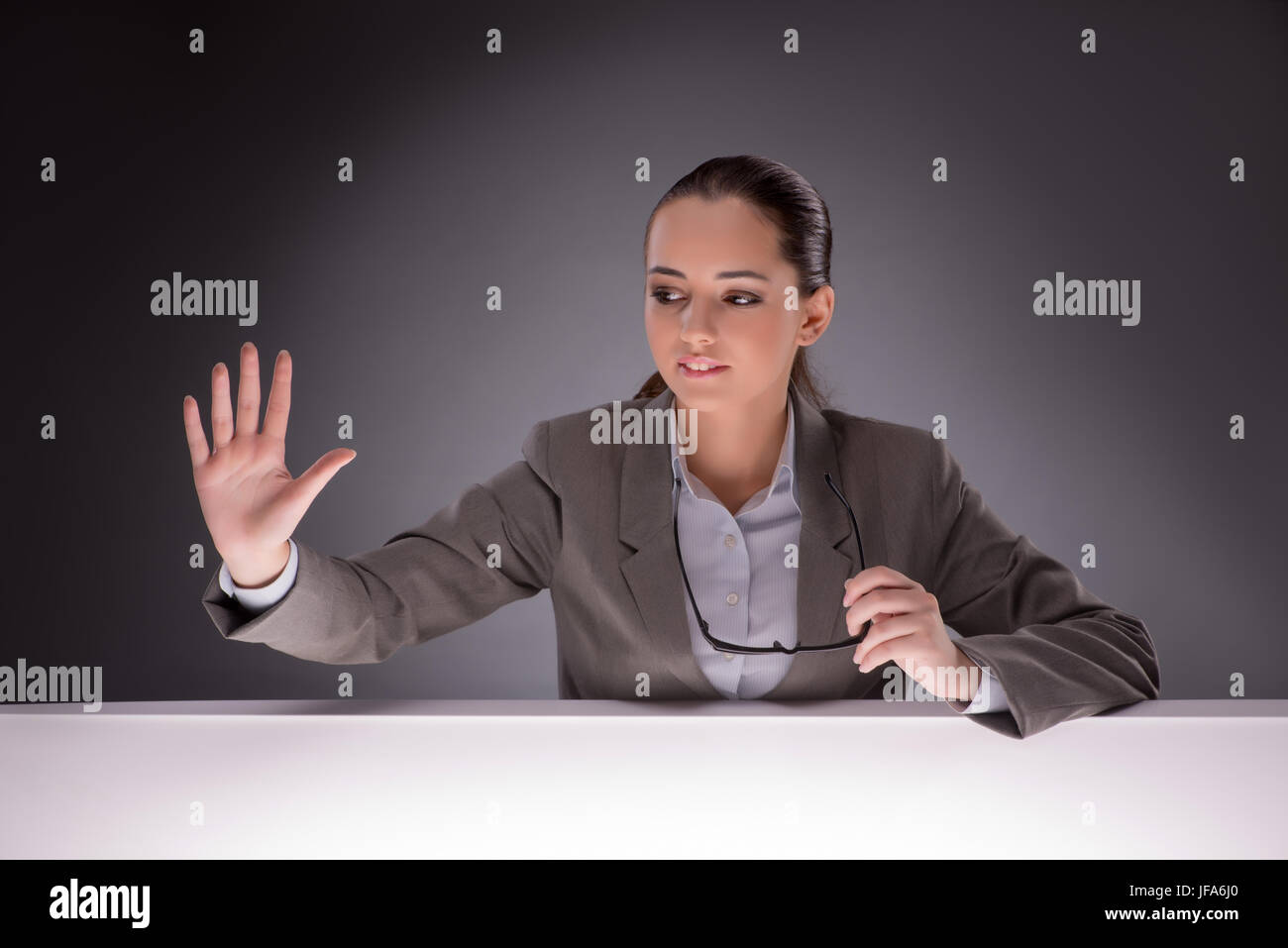 Pushing table girl hi-res stock photography and images - Alamy