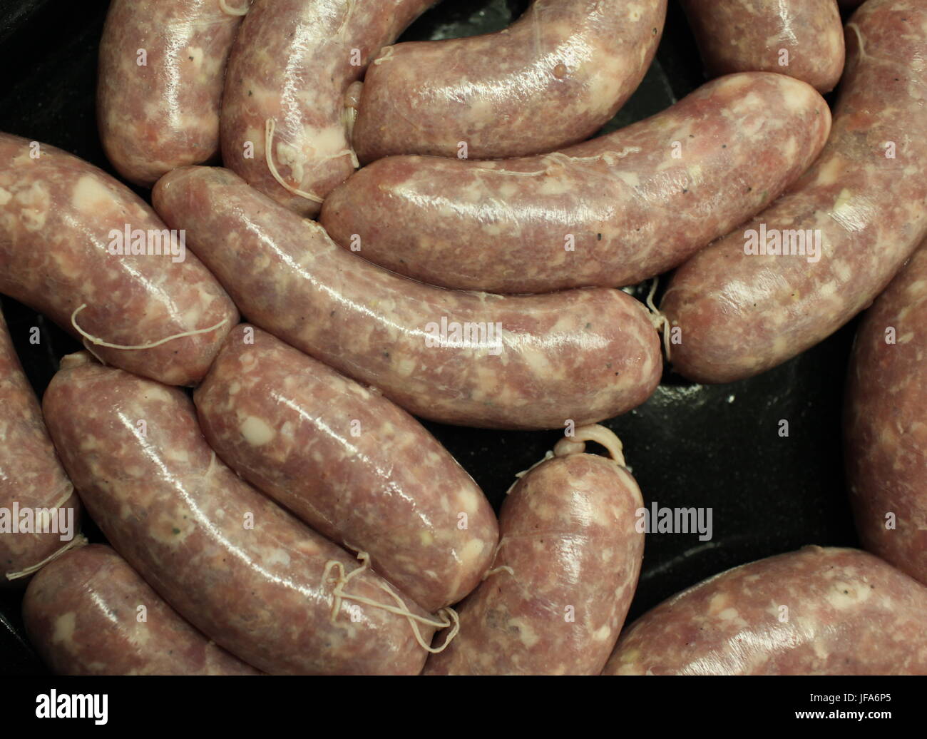 raw meat sausages Stock Photo - Alamy