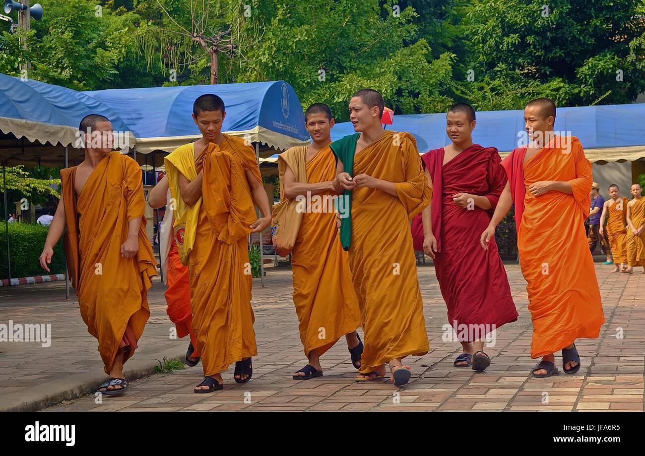 Chiang mai young buddhist monk street hi-res stock photography and ...