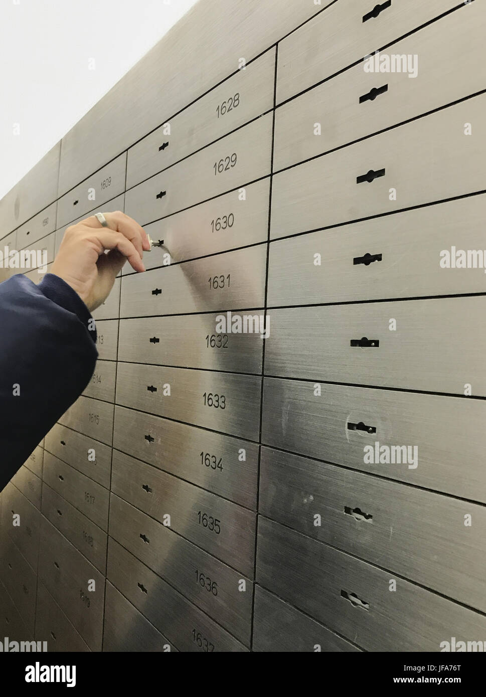 Open locker in a vault of a bank Stock Photo - Alamy