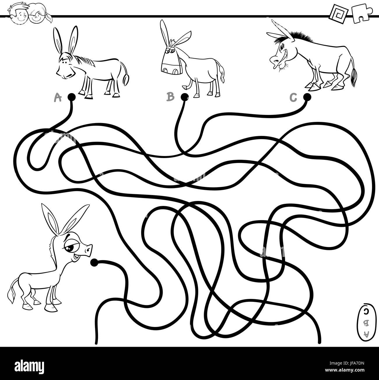 maze path game coloring page Stock Photo - Alamy maze path game coloring page Stock Photo - Alamy