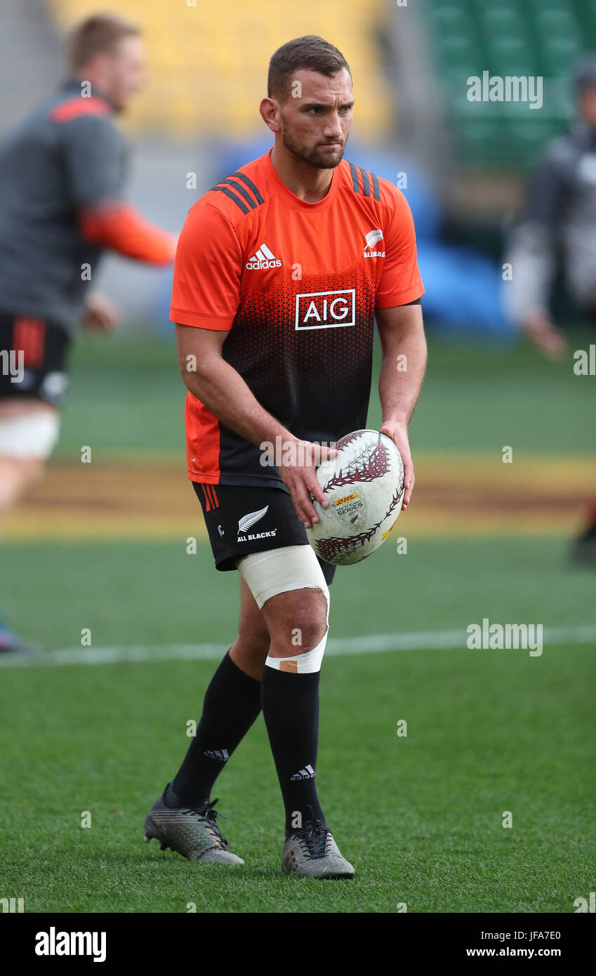 New Zealand's Aaron Cruden during the captain's run at the Westpac ...