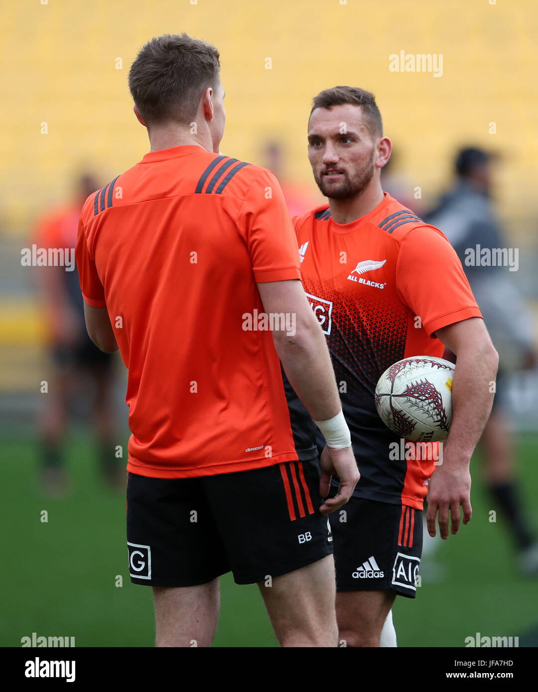 New Zealand's Aaron Cruden during the captain's run at the Westpac ...