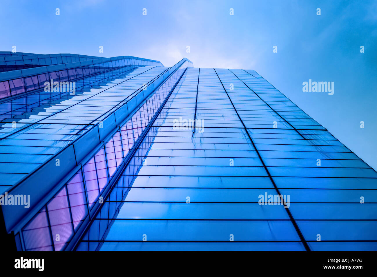 Commercial buildings at night in Hong Kong Stock Photo - Alamy