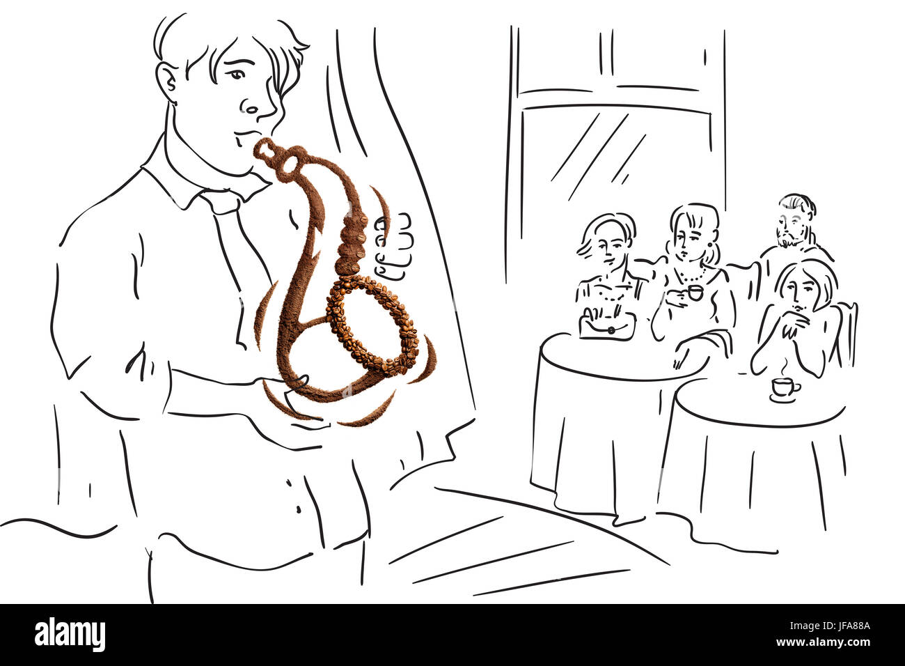 Morning music Cut Out Stock Images & Pictures - Alamy