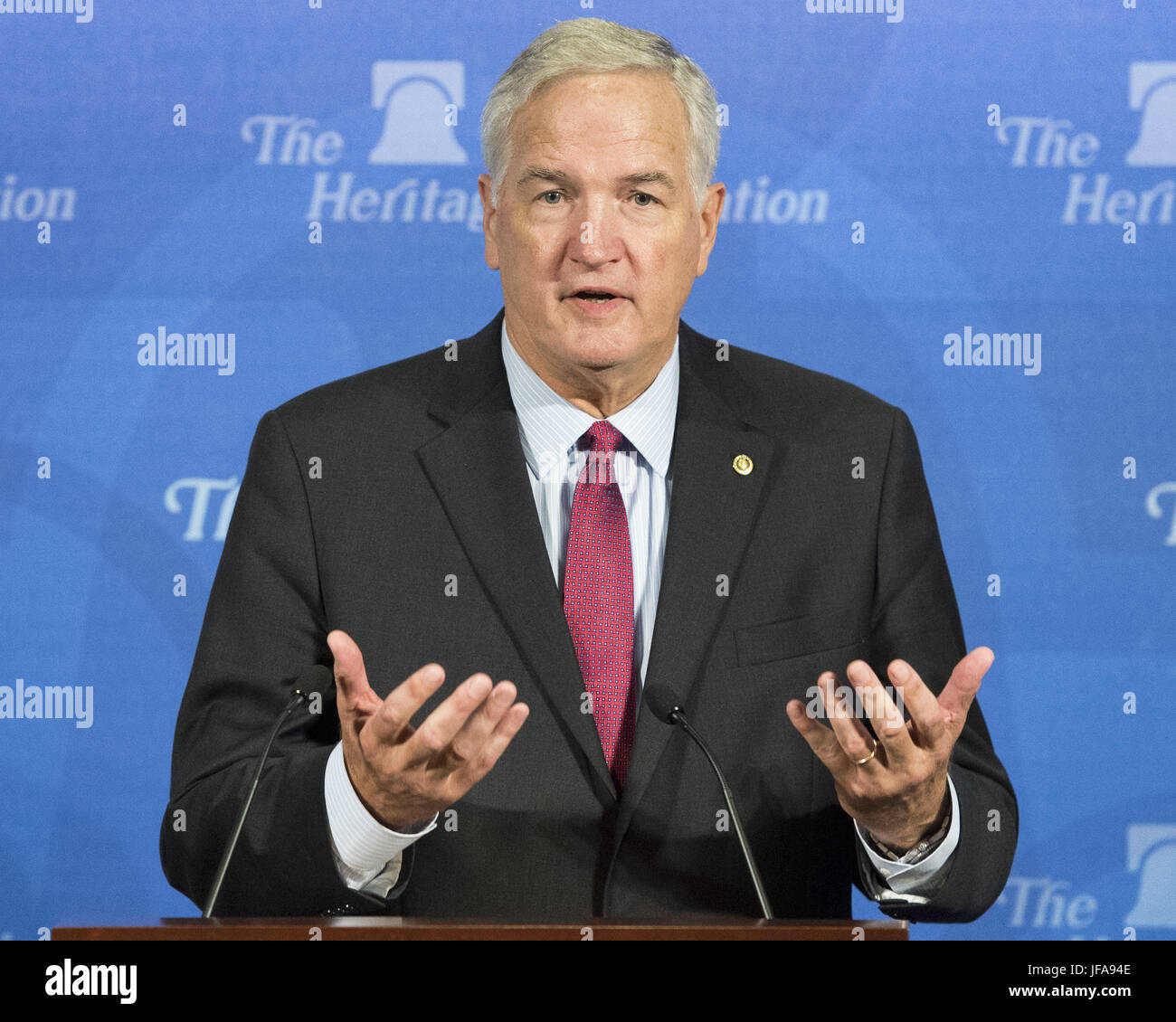 Washington, DC, USA. 29th June, 2017. Senator LUTHER STRANGE speaking ...